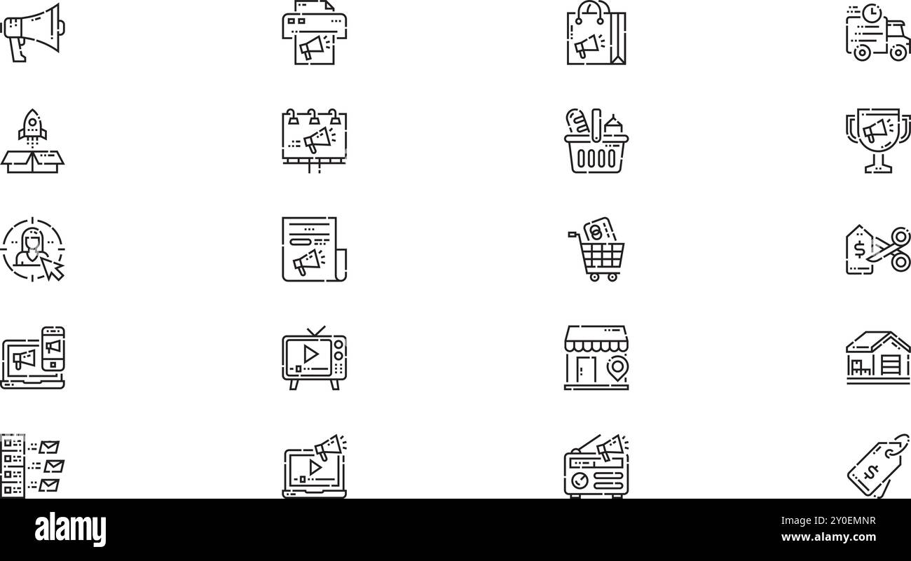 Marketing icons high quality Black and White Stock Photos & Images - Alamy