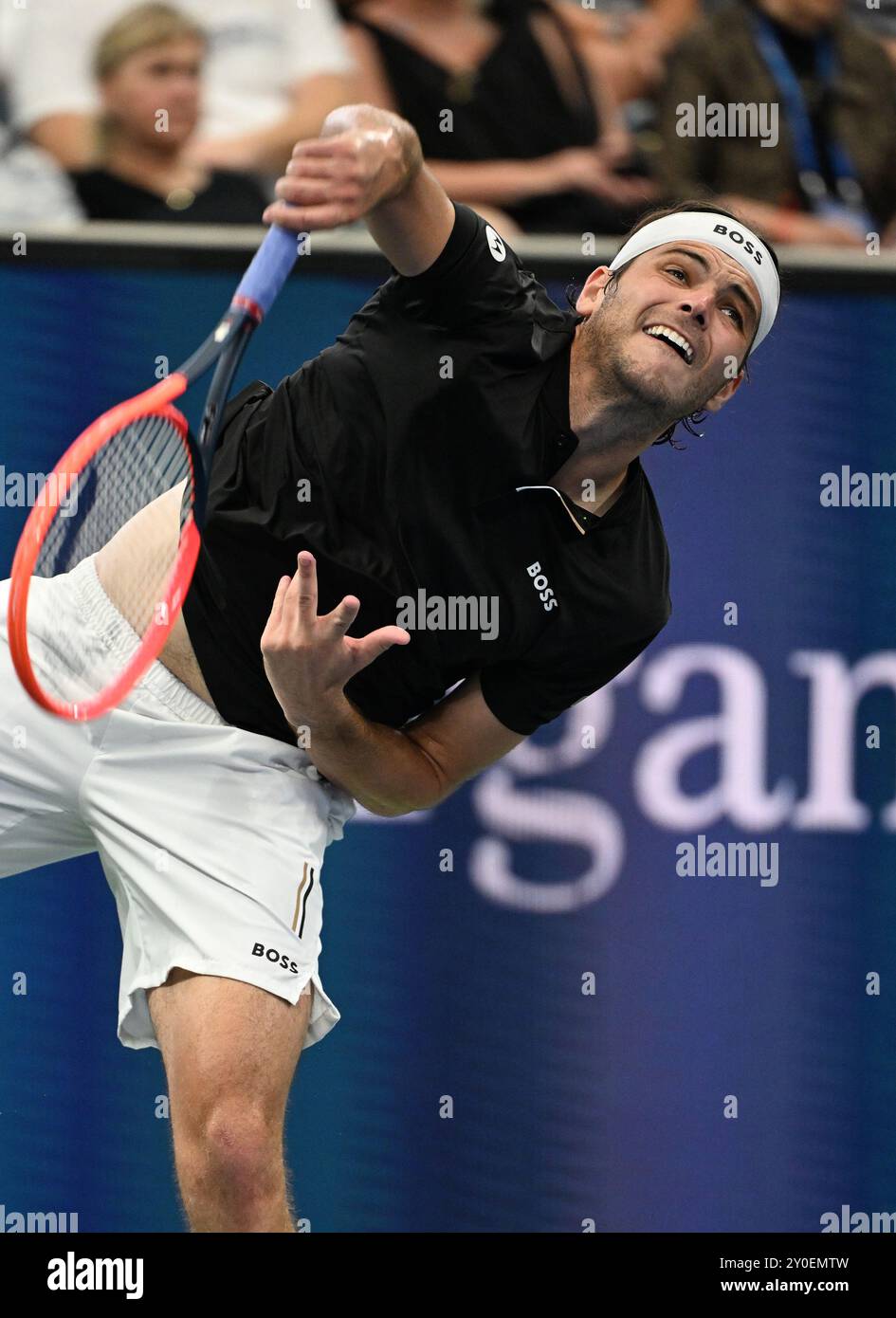 Flushing NY, USA. 01st Sep, 2024. **NO NY NEWSPAPERS** Taylor Fritz Vs Casper Ruud during the ...