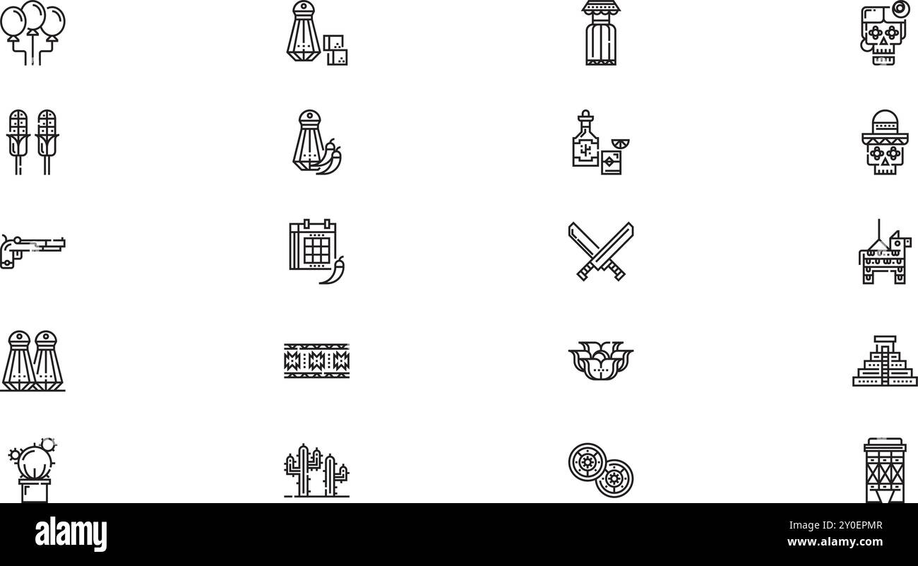 Cinco de mayo icons High-Quality Vector Icons Collection with Editable ...