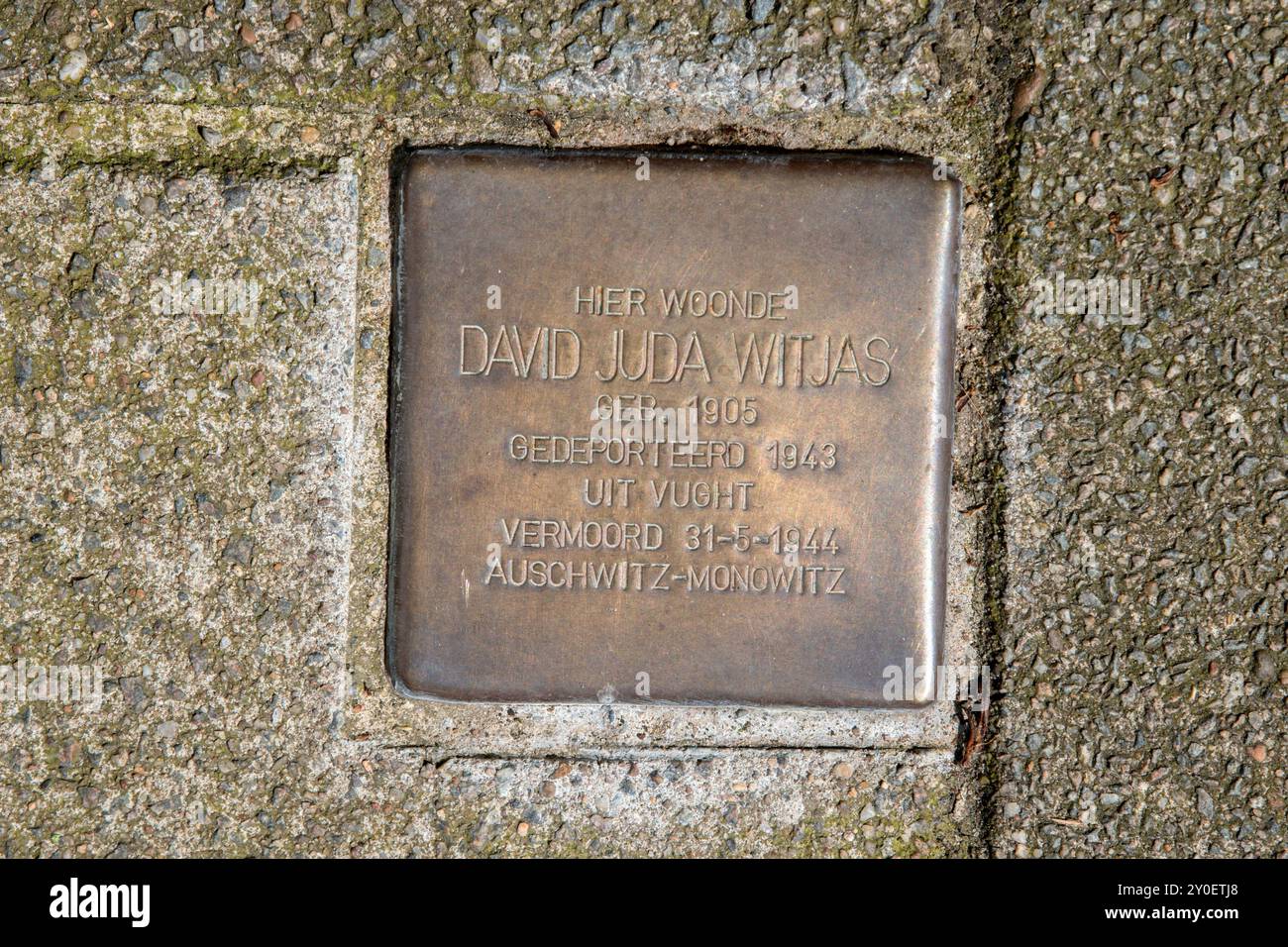 Stolperstein Memorial Stone From David Juda Witjas At Amsterdam The ...