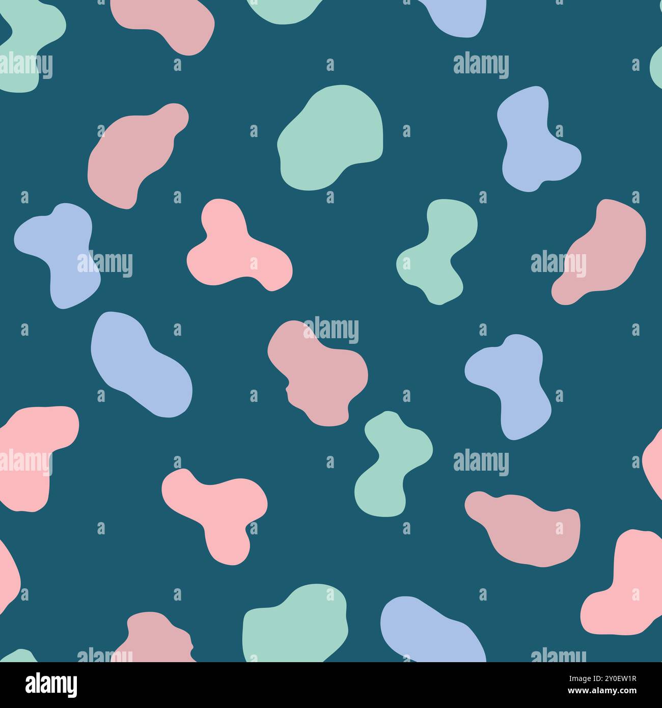 Groovy Lava Lamp Seamless Pattern. Psychedelic Fluid Drops Vector ...