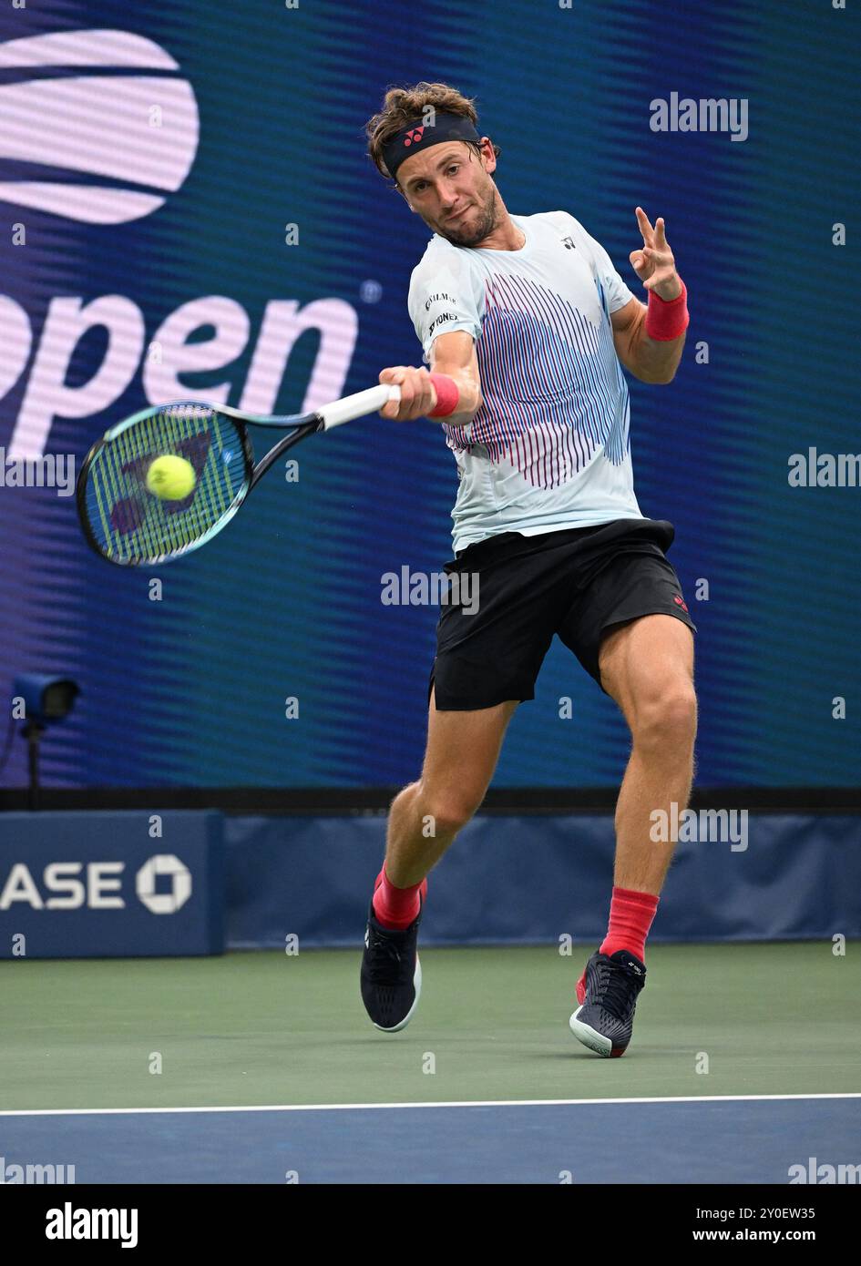 Flushing NY, USA. 01st Sep, 2024. **NO NY NEWSPAPERS** Taylor Fritz Vs Casper Ruud during the ...