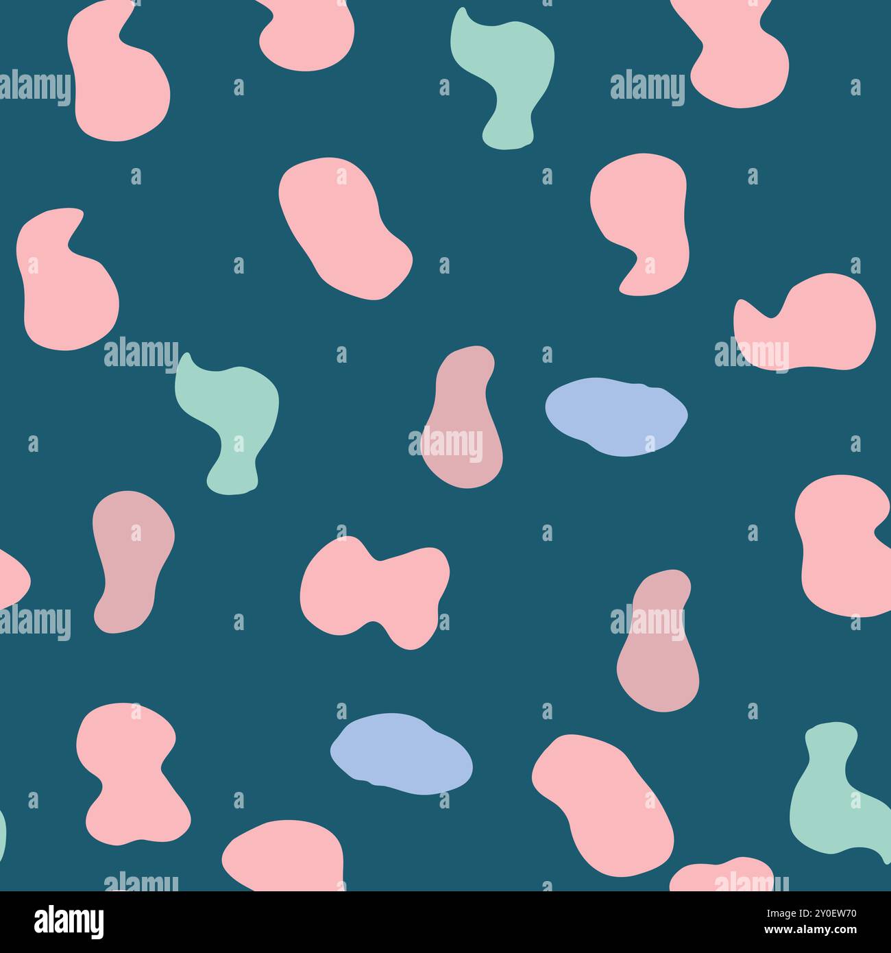 Groovy Lava Lamp Seamless Pattern. Psychedelic Fluid Drops Vector Background in 1970s Hippie ...