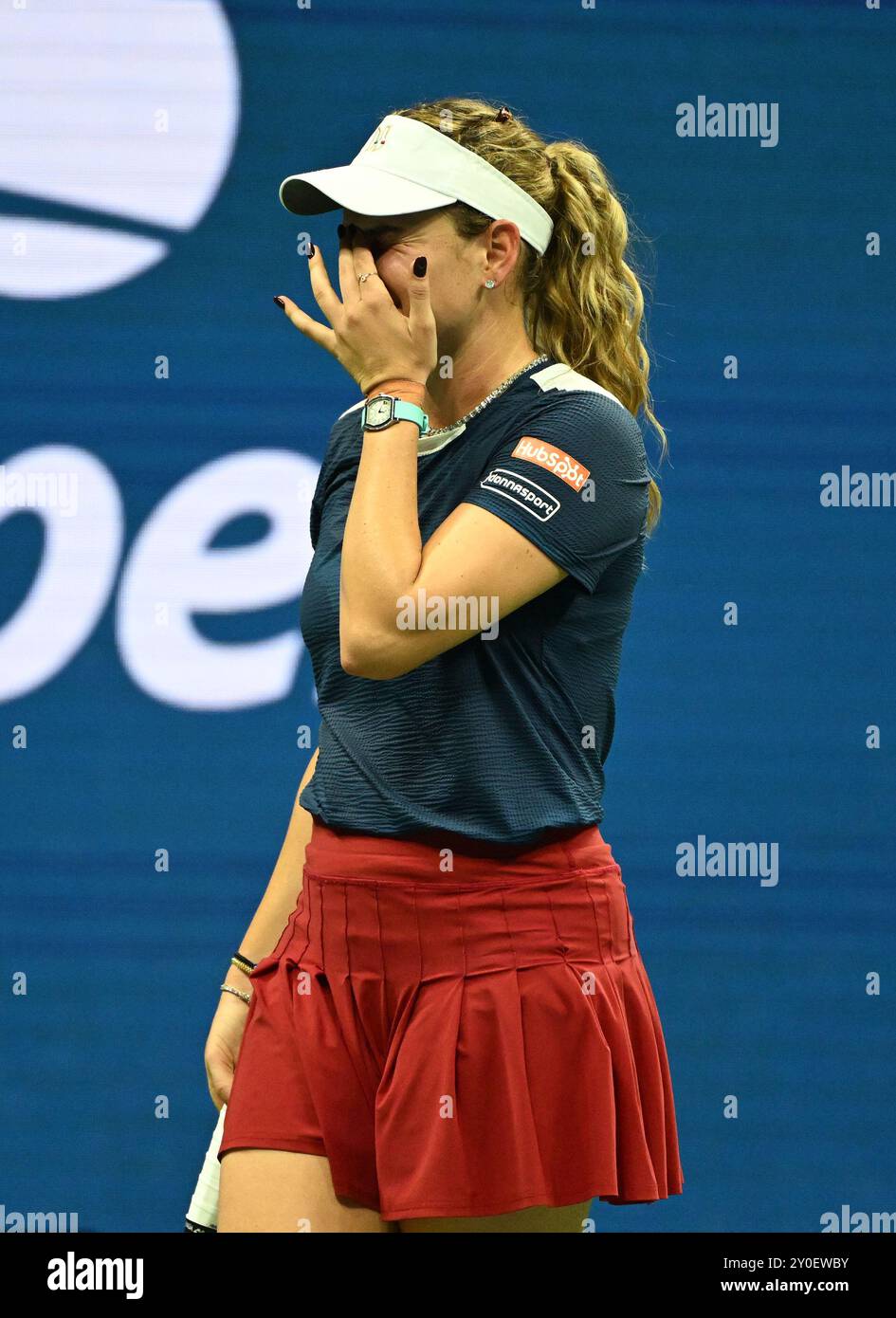 Flushing NY, USA. 01st Sep, 2024. **NO NY NEWSPAPERS** Qinwen Zheng Vs Donna Vekic during the ...