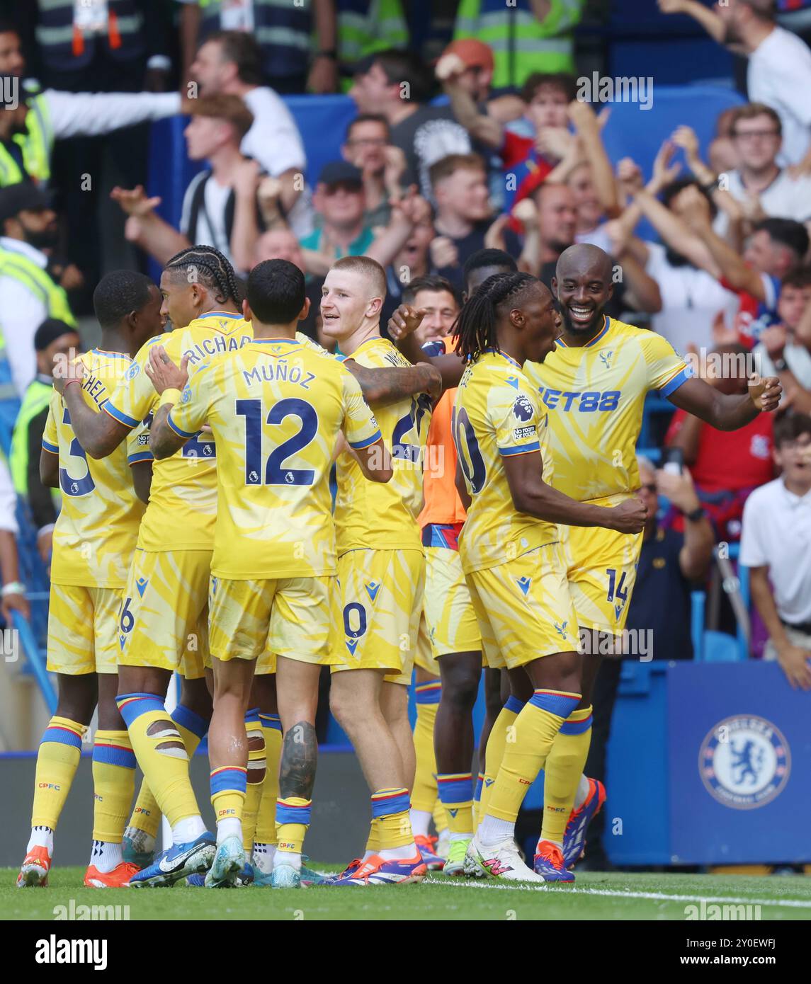 GOAL 1-1, Eberechi Eze of Crystal Palace goal celebration with Jean ...