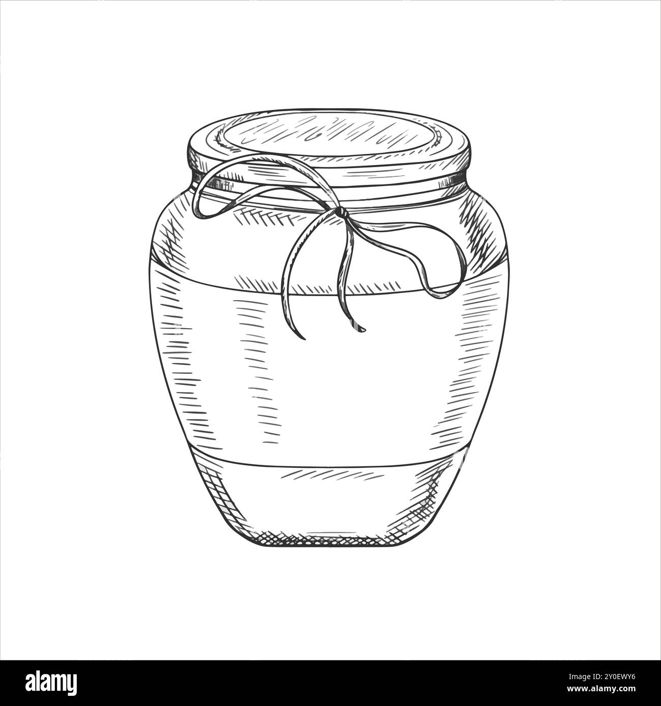 Vector illustration with transparent glass jar sauces, spices ...
