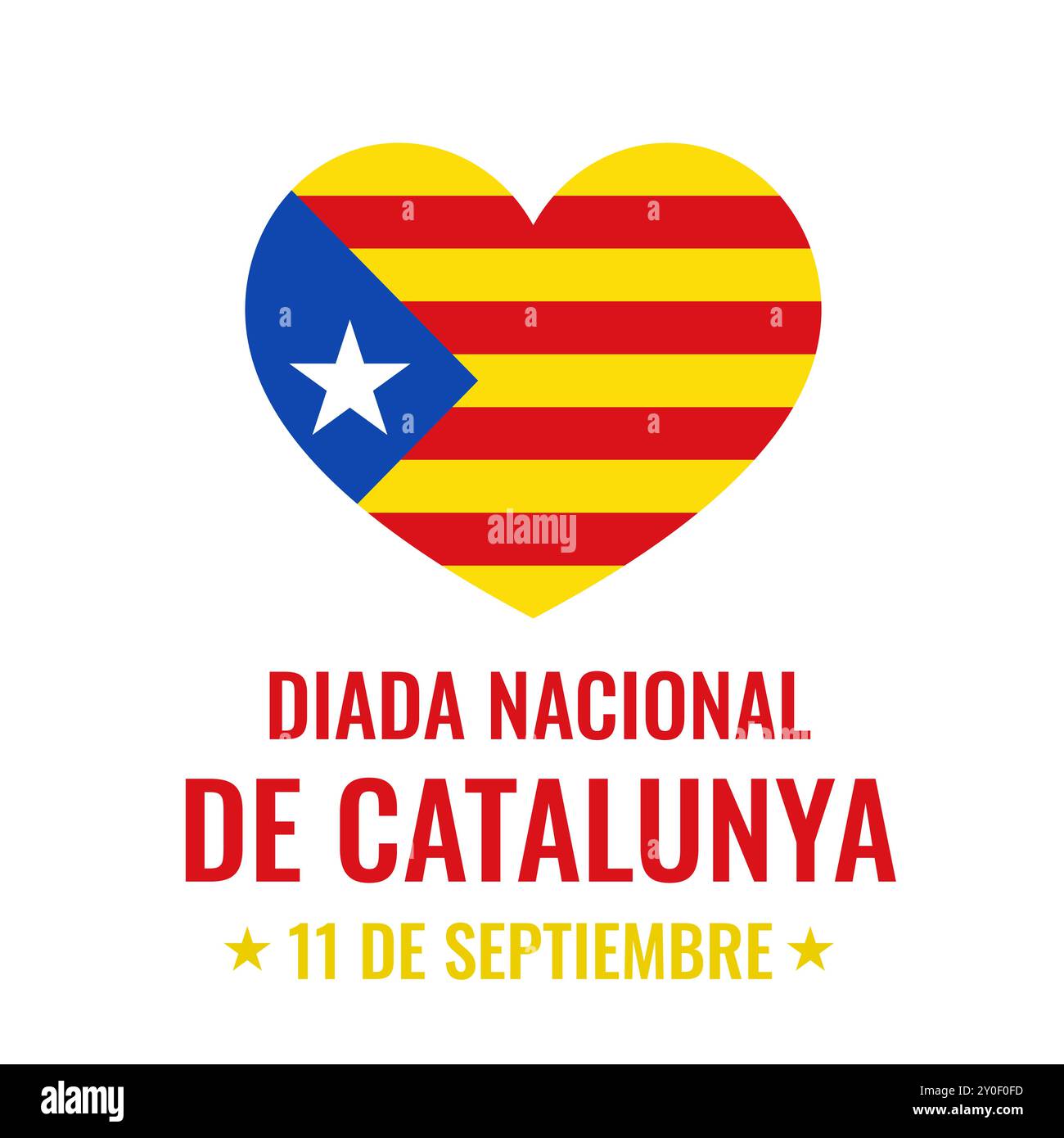 Catalonia National Day typography poster in Spanish. Holiday in Spain ...
