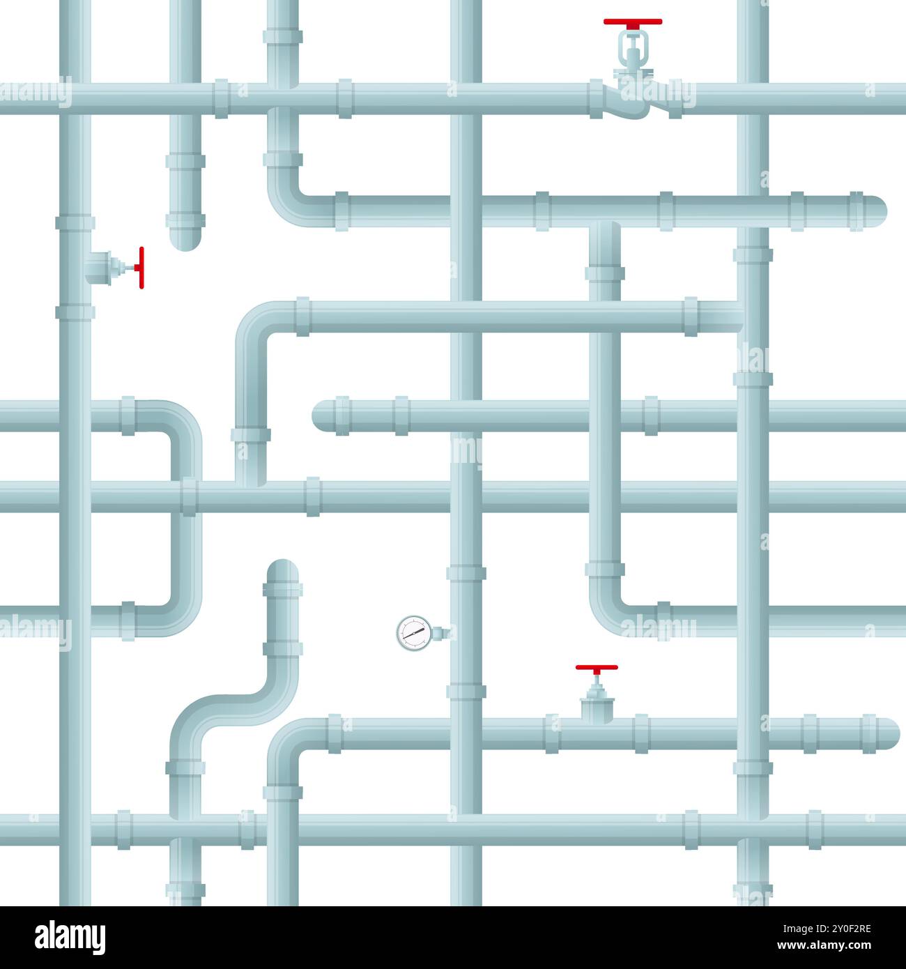 Seamless pipeline pattern. Industrial plumbing system. Tube ...