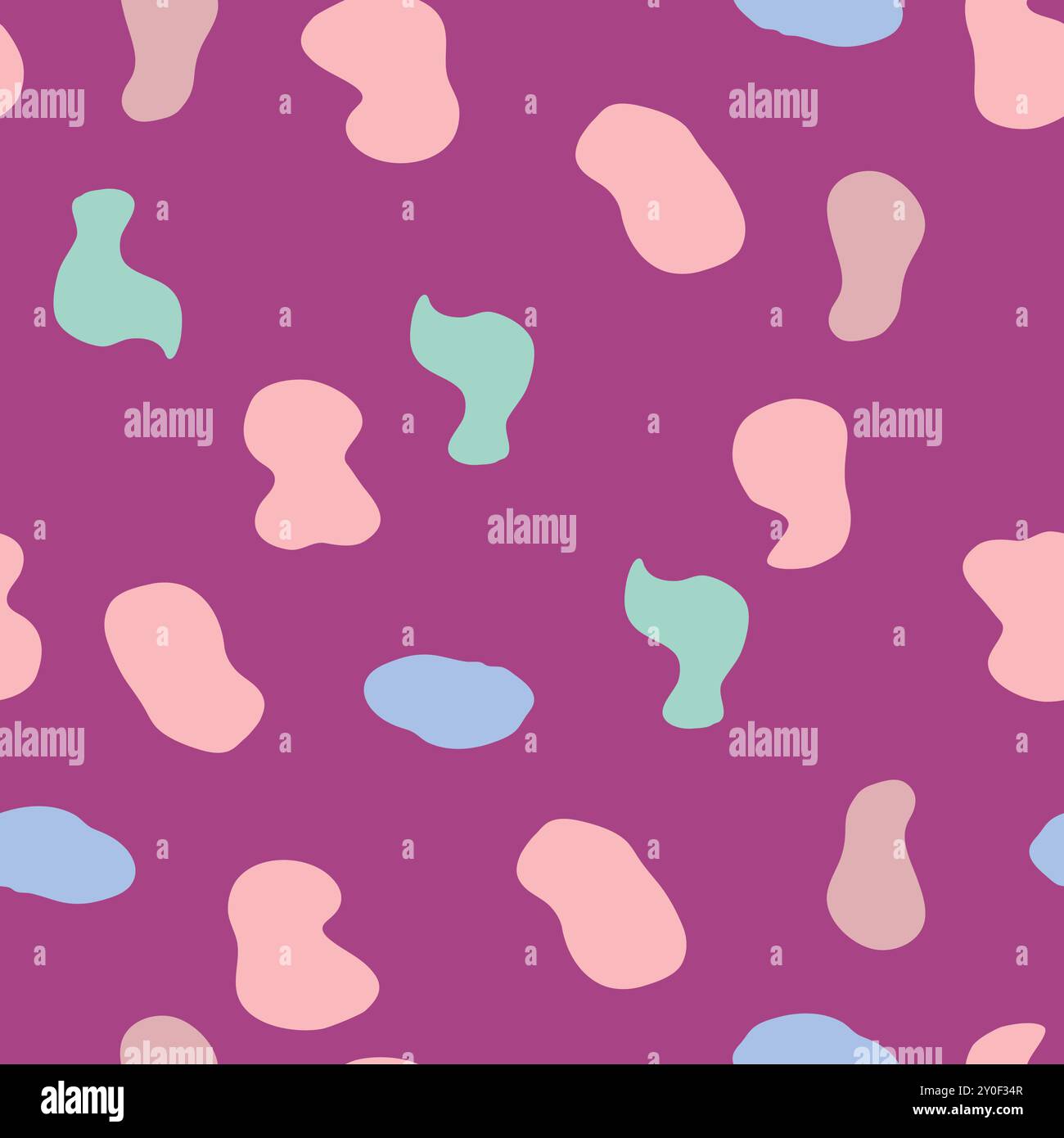 Groovy Lava Lamp Seamless Pattern. Psychedelic Fluid Drops Vector Background in 1970s Hippie ...