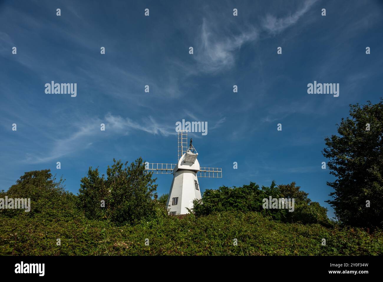 Battle, August 29th 2024: King's Mead Windmill on Caldbec Hill Stock ...