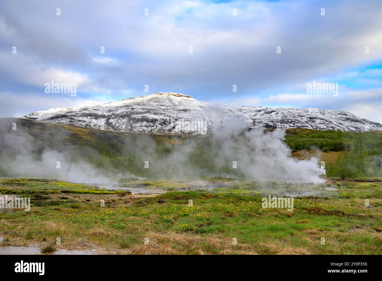 Geothermal activity at Hvitá River geothermal area, southern Iceland ...