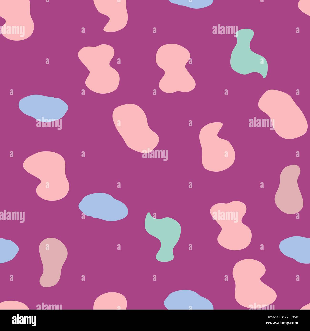 Groovy Lava Lamp Seamless Pattern. Psychedelic Fluid Drops Vector Background in 1970s Hippie ...