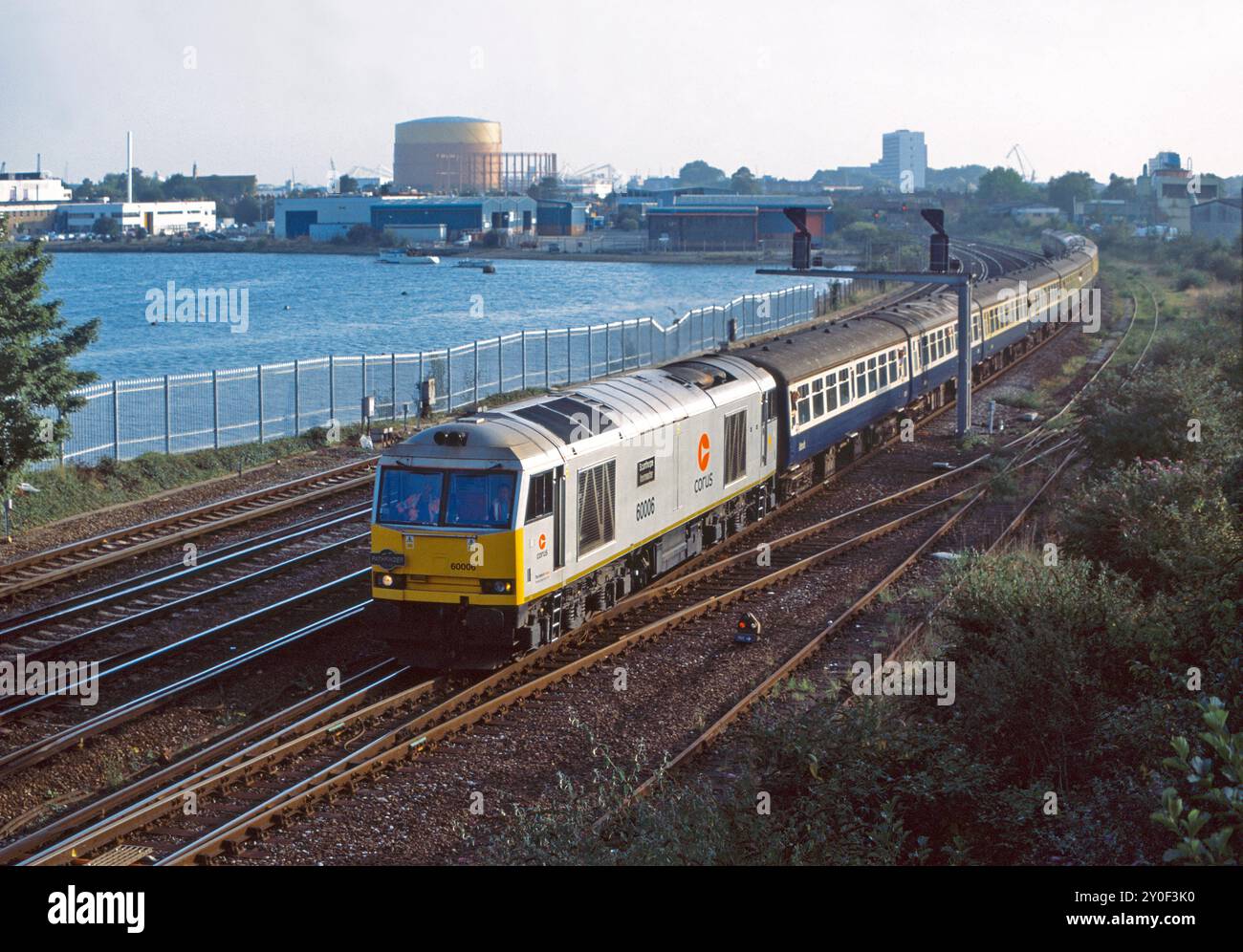 A Class 60 diesel locomotive number 60006 working an enthusiast ...