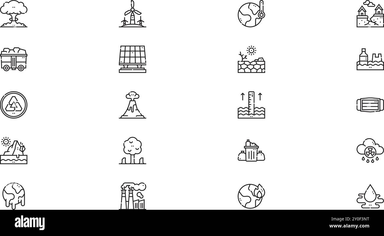 Climate change icons High-Quality Vector Icons Collection with Editable ...