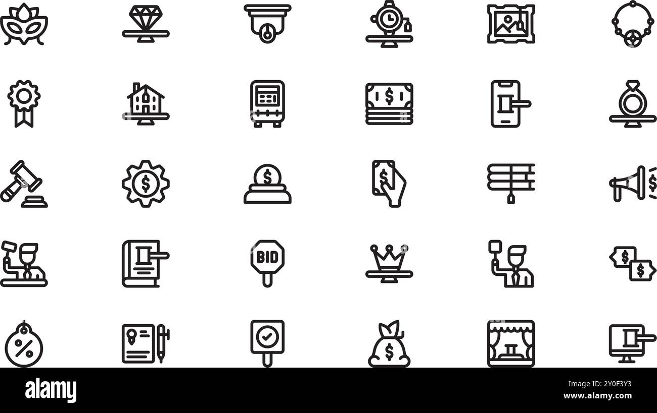 Auction icons High-Quality Vector Icons Collection with Editable Stroke ...