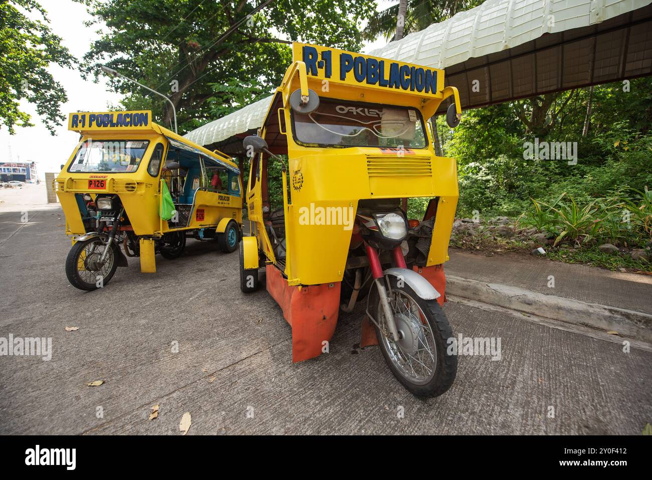 Traditional colorful tricycles. Philippines Stock Photo - Alamy