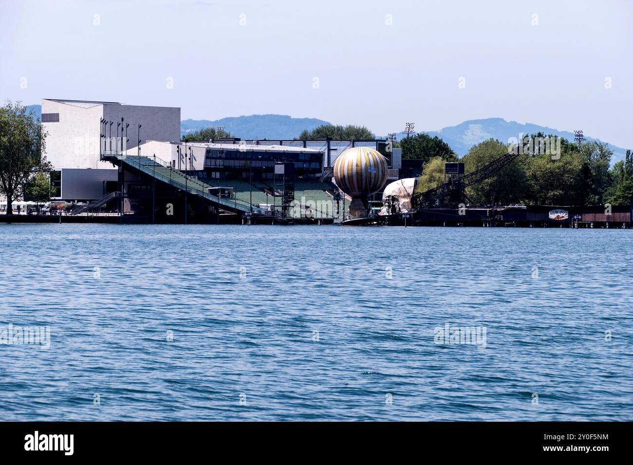 Bregenz Festival Hall, Austria on Lake Constance in summertime Stock ...