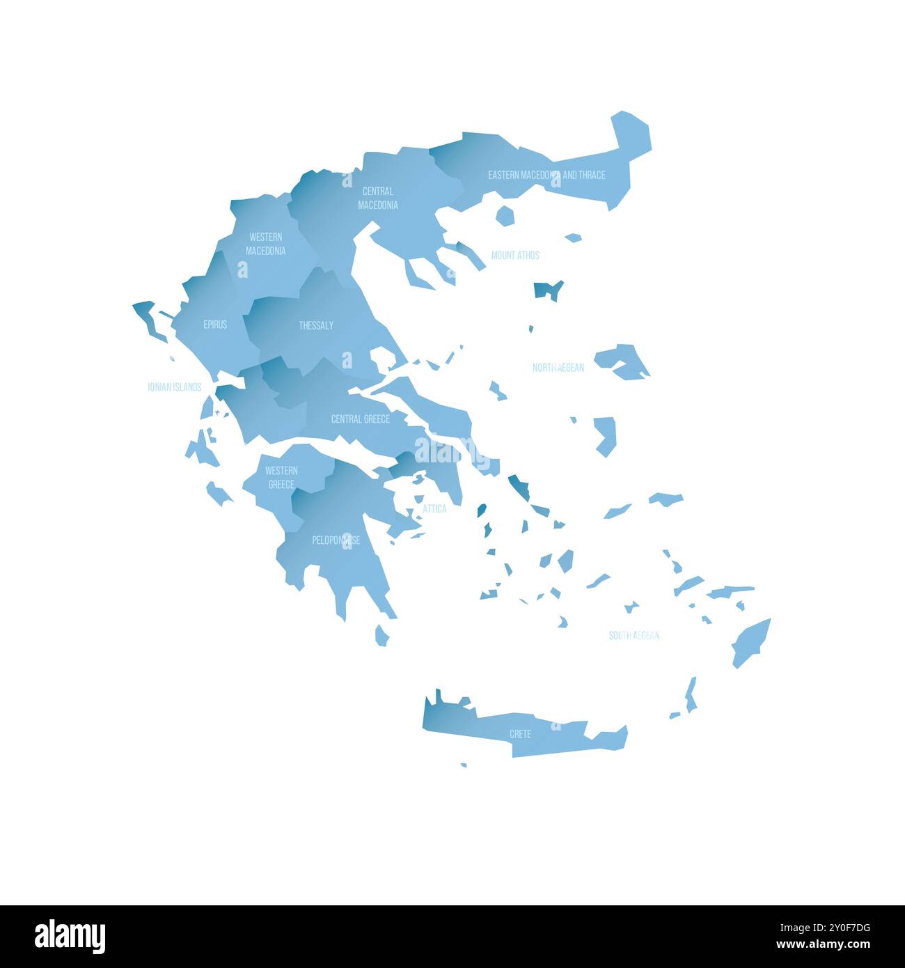 Greece political map of administrative divisions - decentralized ...