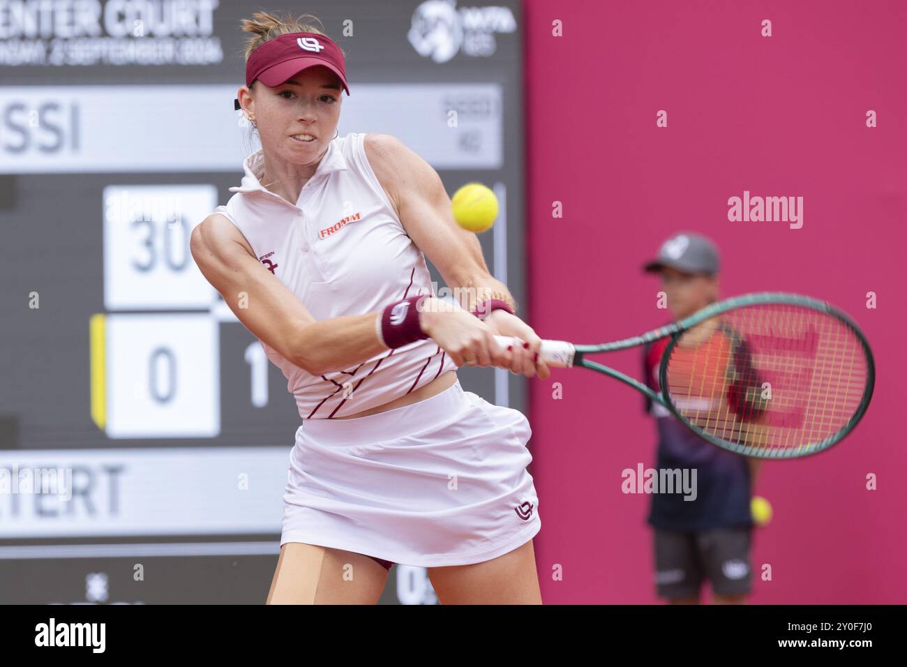 Montreux Switzerland, 09 02 2024: Simona Waltert (SWI) vs Laura Pigossi ...