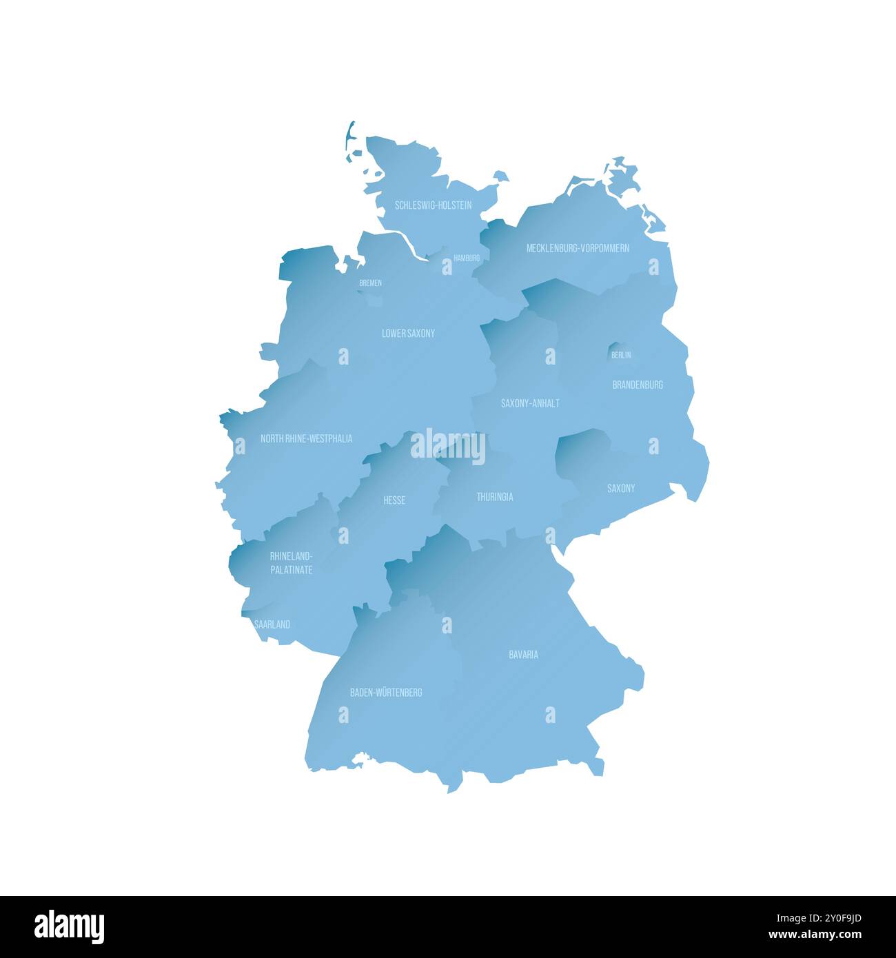 Germany political map of administrative divisions - federal states ...