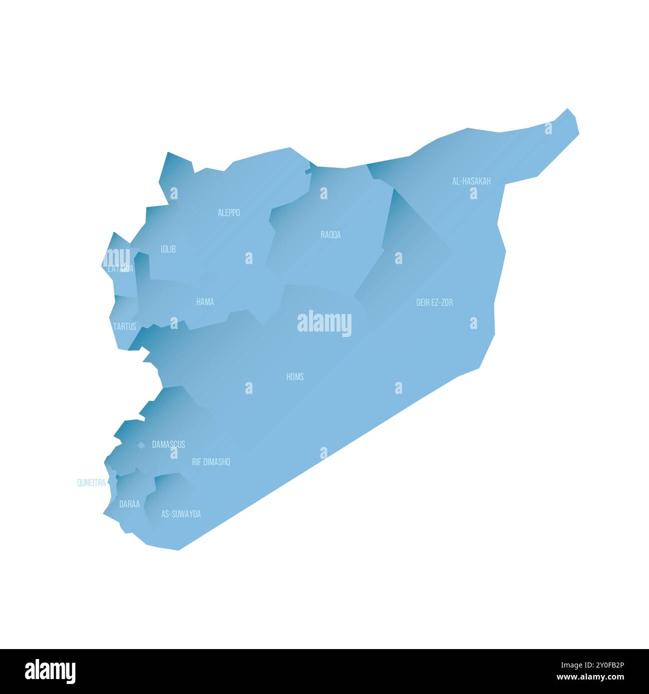 Administrative divisions of syria map hi-res stock photography and ...