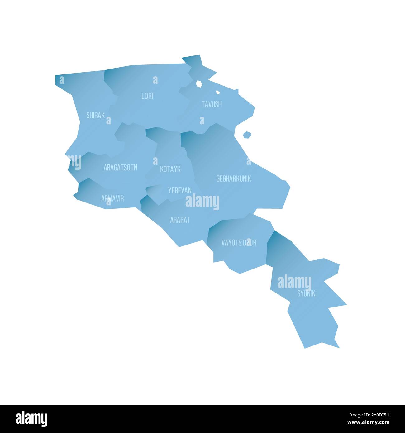 Armenia political map of administrative divisions - provinces and ...