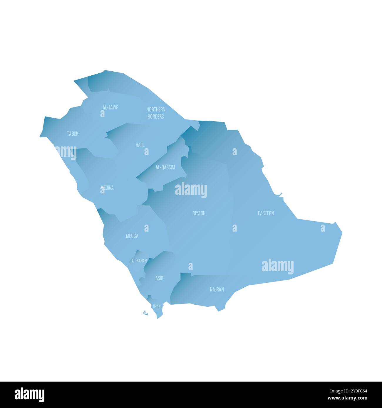 Saudi Arabia political map of administrative divisions - provinces or ...