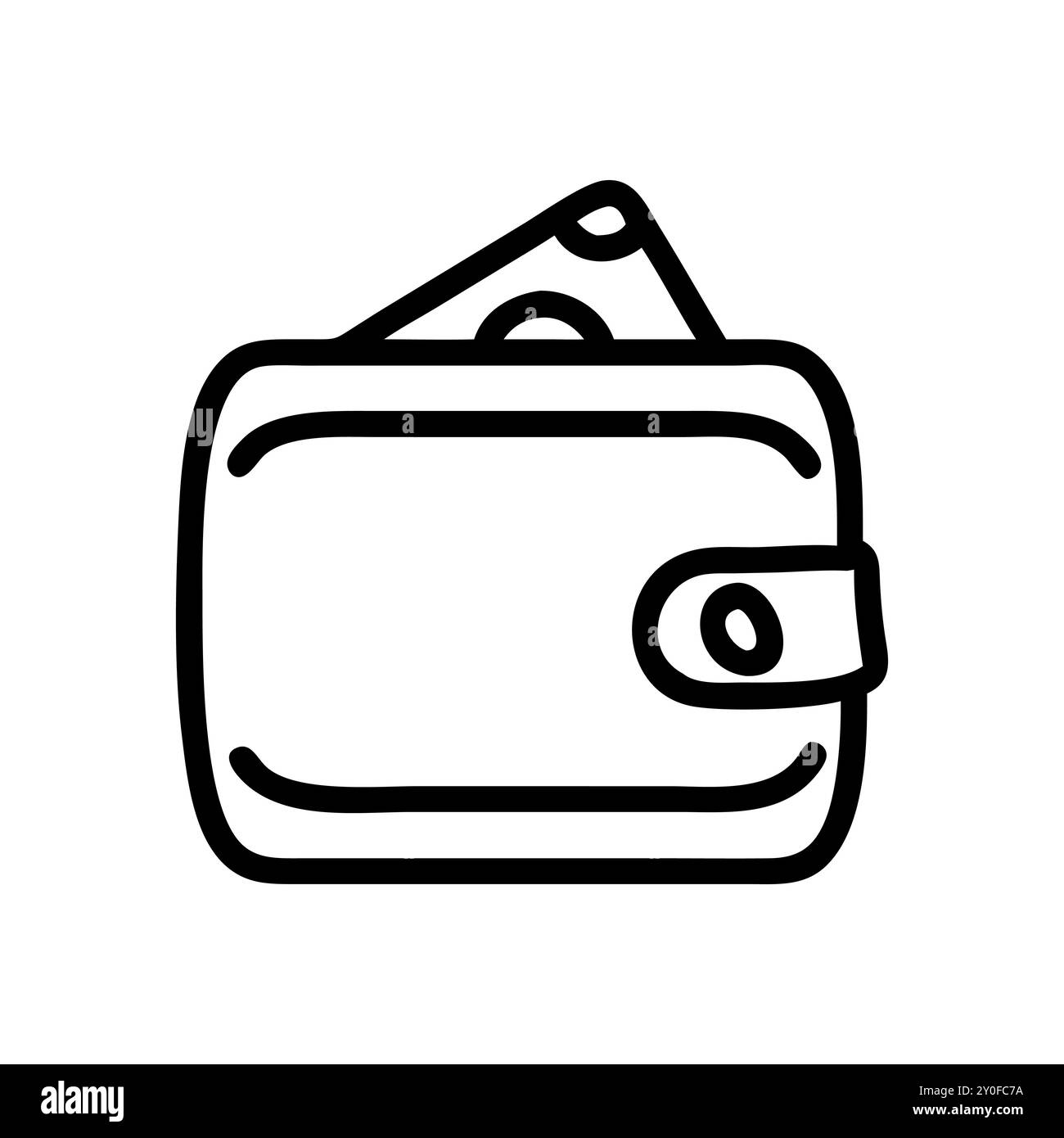 Hand draw purse wallet money Cut Out Stock Images & Pictures - Alamy
