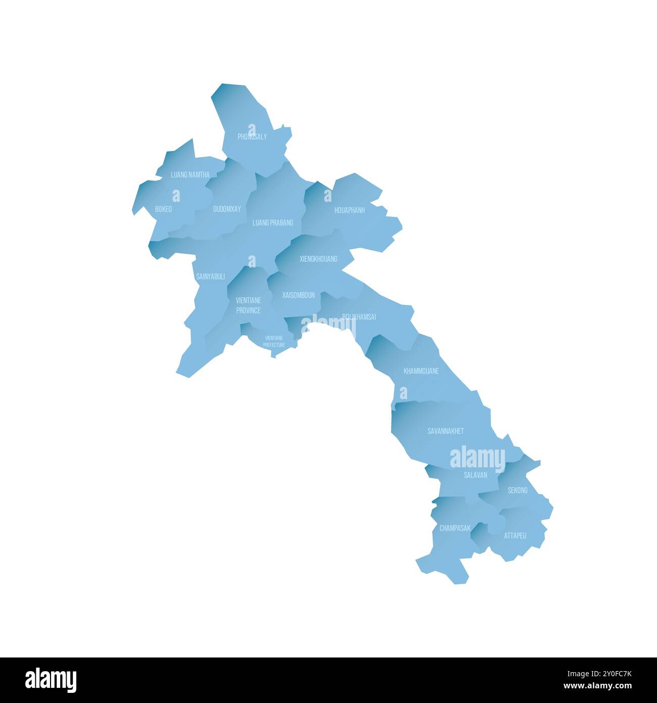 Laos political map of administrative divisions - provinces and ...