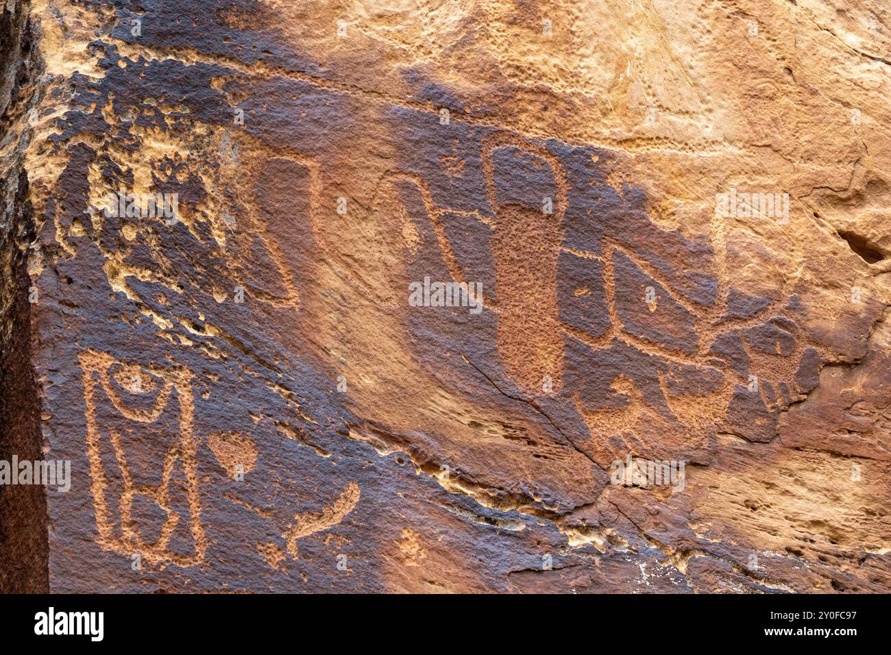 A pre-Hispanic Native American Fremont Culture rock art petroglyph ...