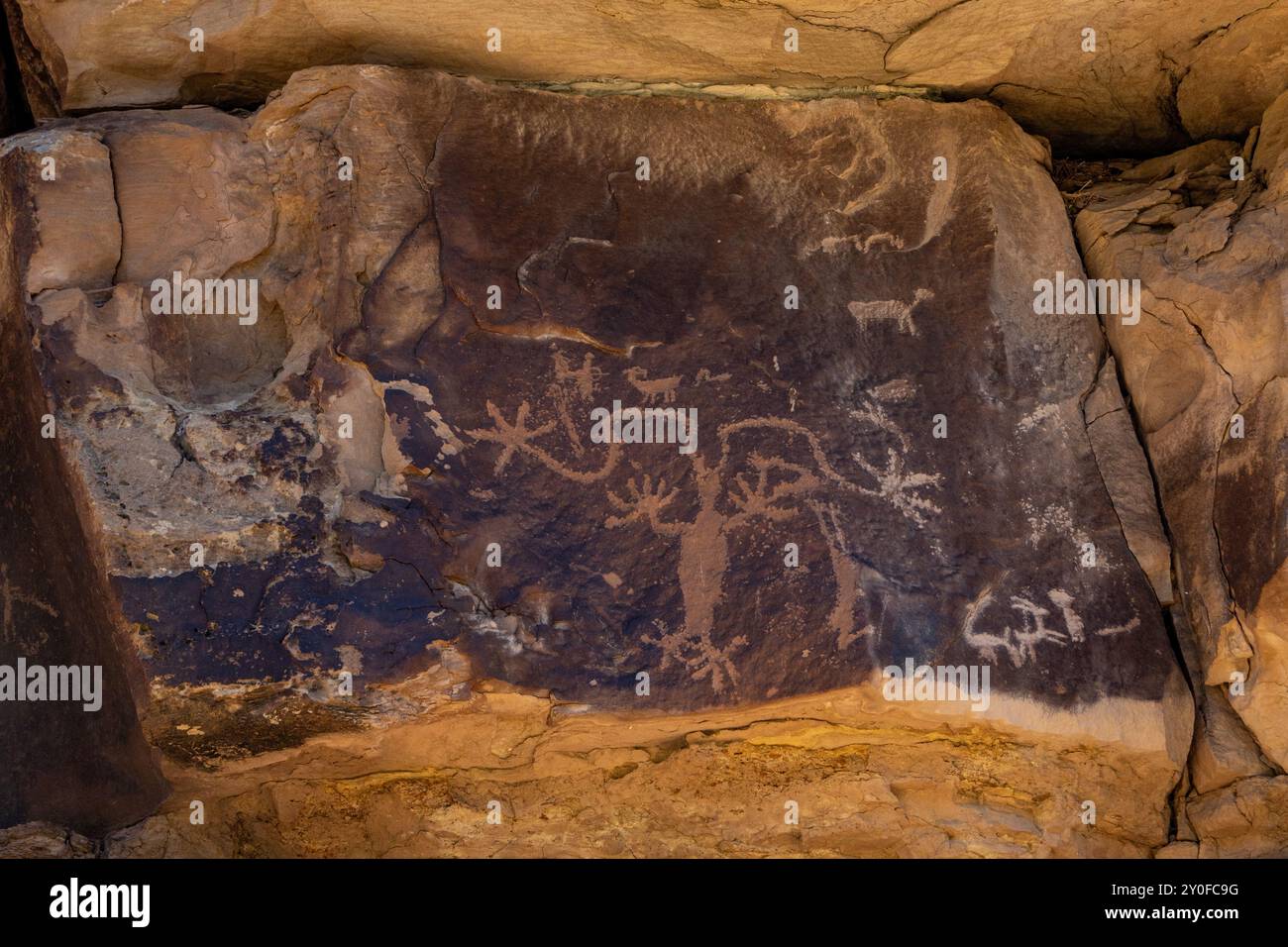 The Four Hands panel, a pre-Hispanic Native American Fremont Culture ...