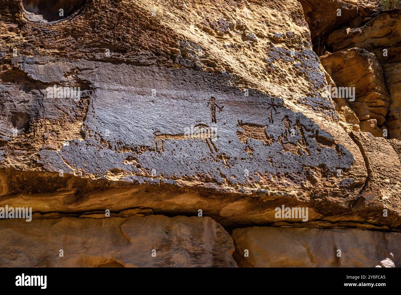 A pre-Hispanic Native American Fremont Culture rock art petroglyph ...