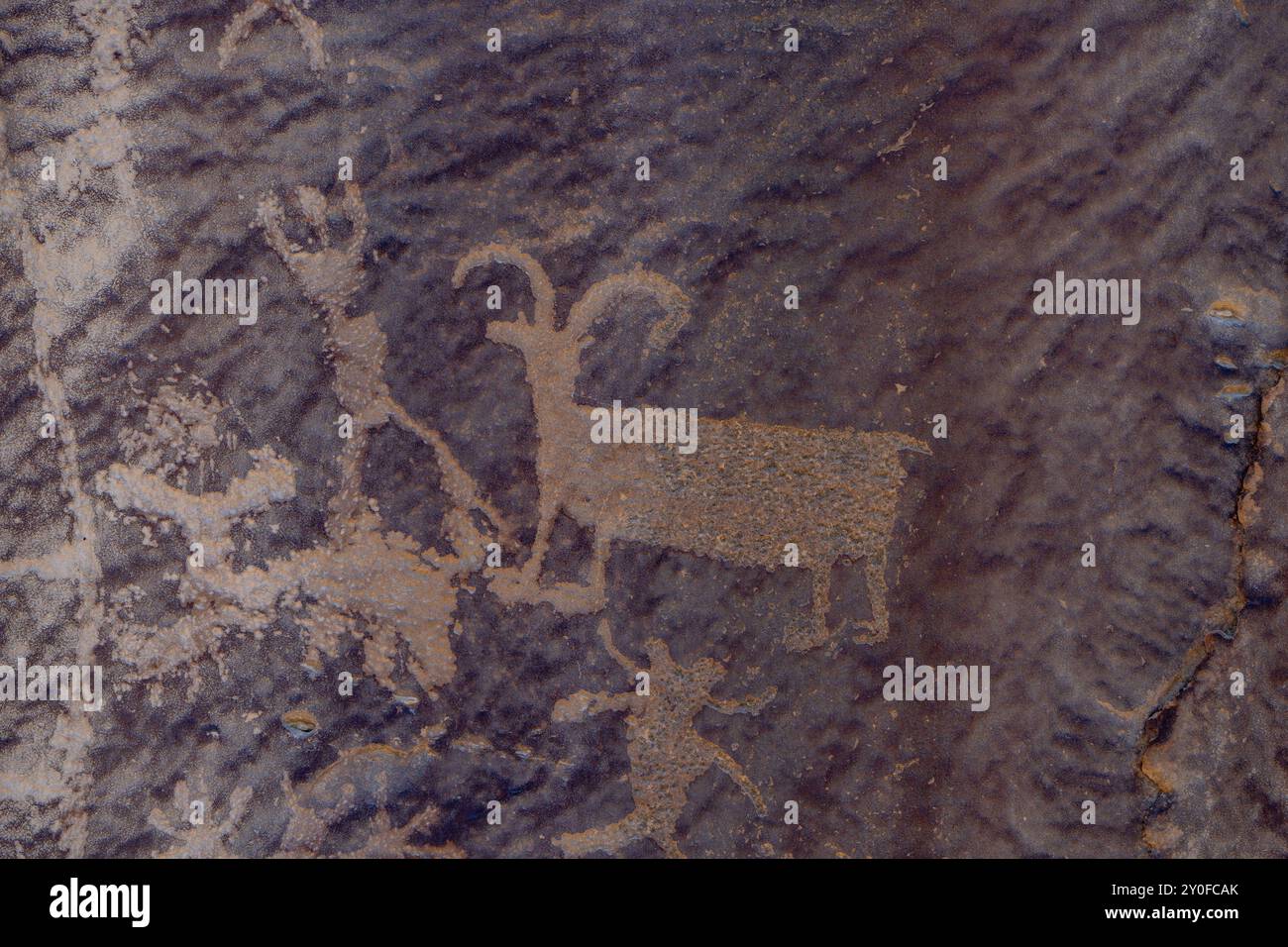 A pre-Hispanic Native American Fremont Culture rock art petroglyph ...