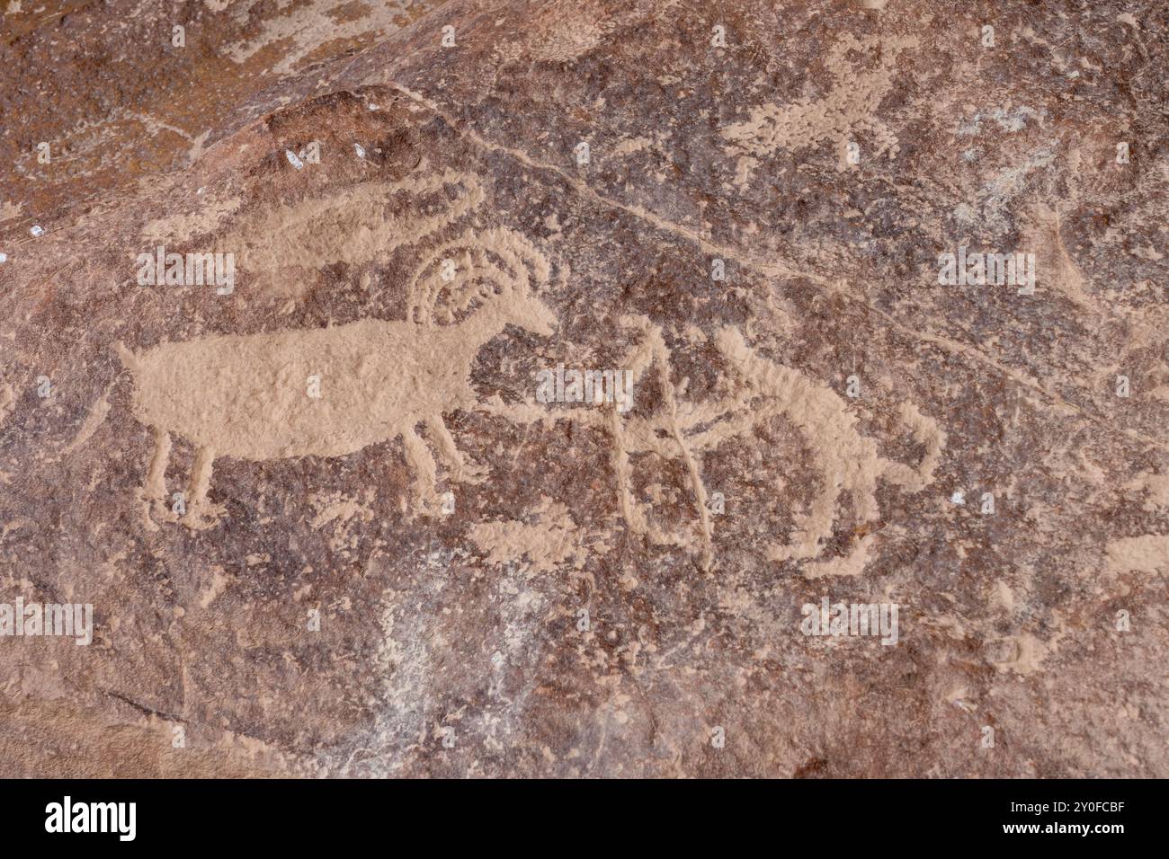 A pre-Hispanic Native American Fremont Culture rock art petroglyph ...