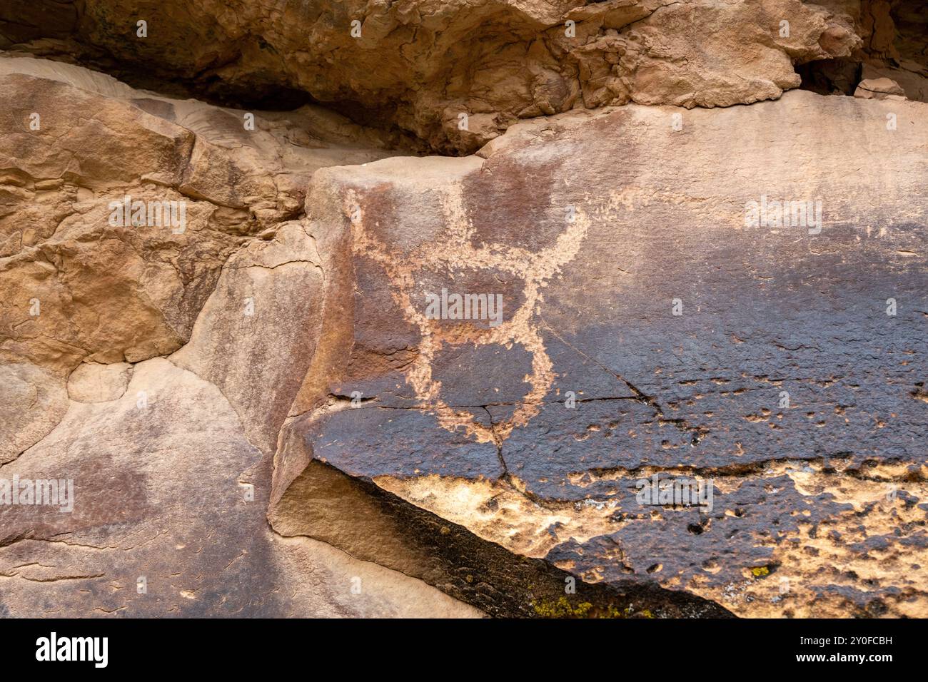 A pre-Hispanic Native American Fremont Culture rock art petroglyph ...