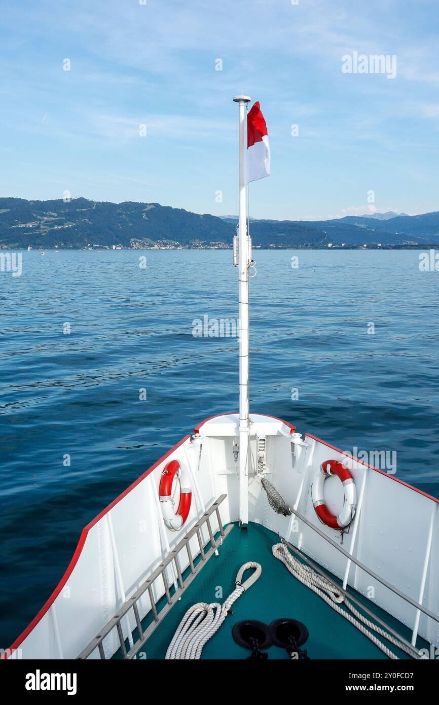 Boat trip on Lake Constance, Germany in summertime Stock Photo - Alamy
