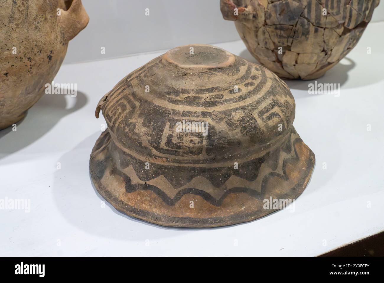 Pre-Hispanic Amerindian funerary urn lid in the Pio Pablo Diaz ...