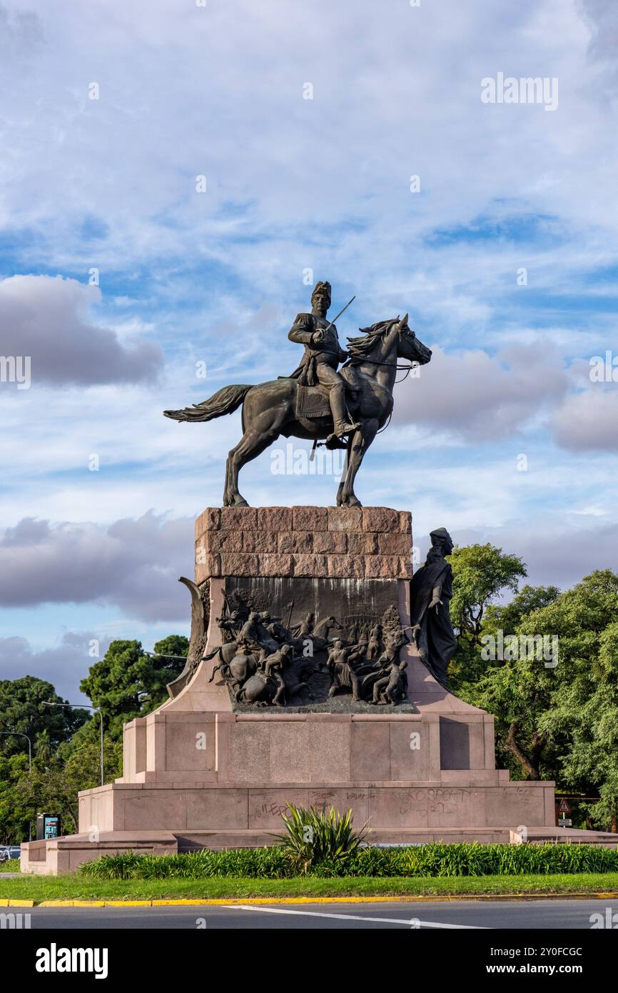 iEquestrian statue of former president Justo Jose de Urquiza on Ave ...