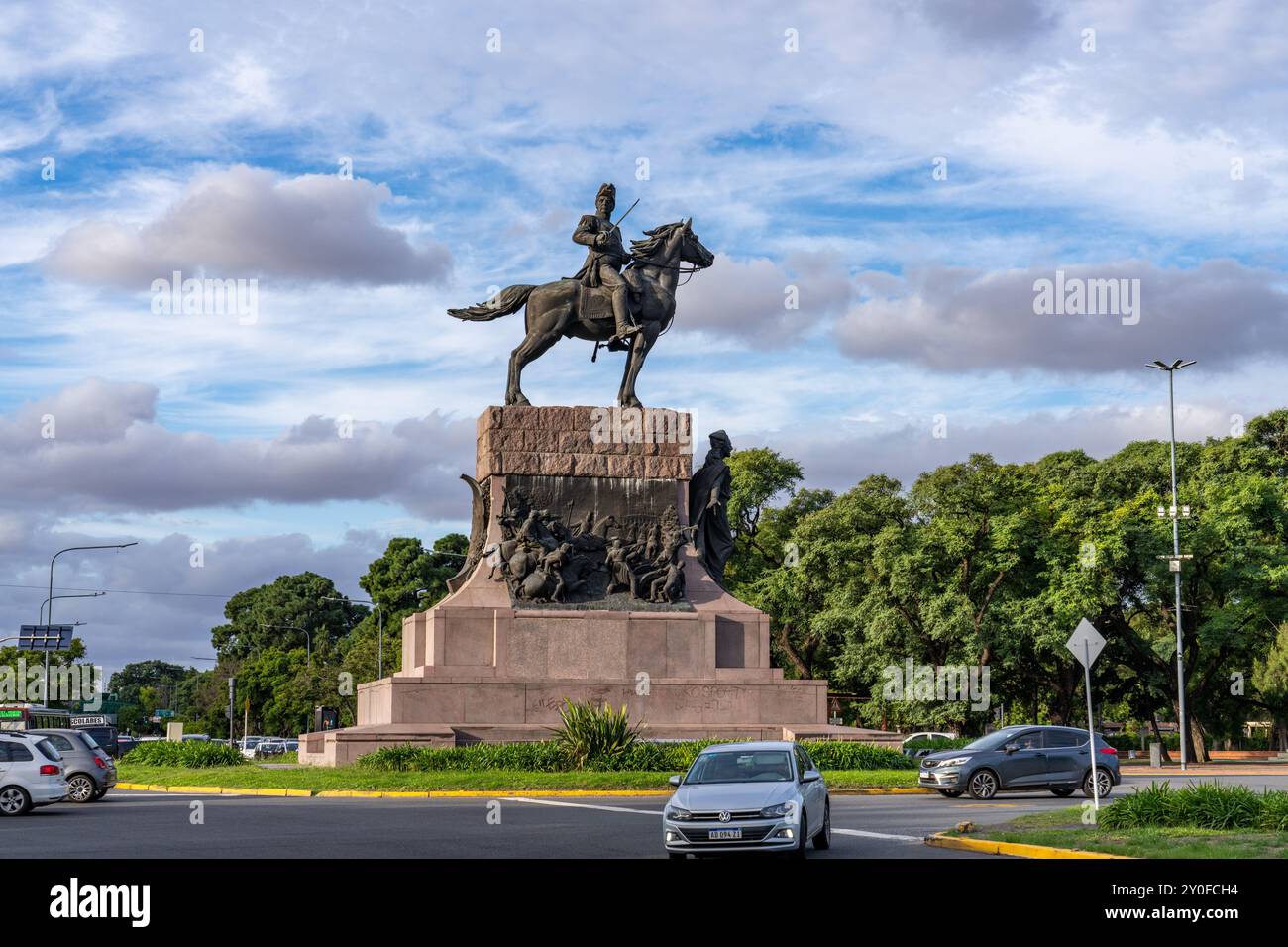 iEquestrian statue of former president Justo Jose de Urquiza on Ave ...