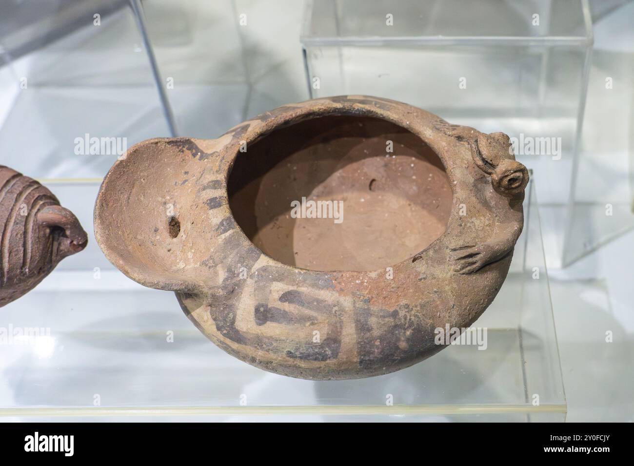 Pre-Hispanic Amerindian ceramic bowl in the Pio Pablo Diaz ...