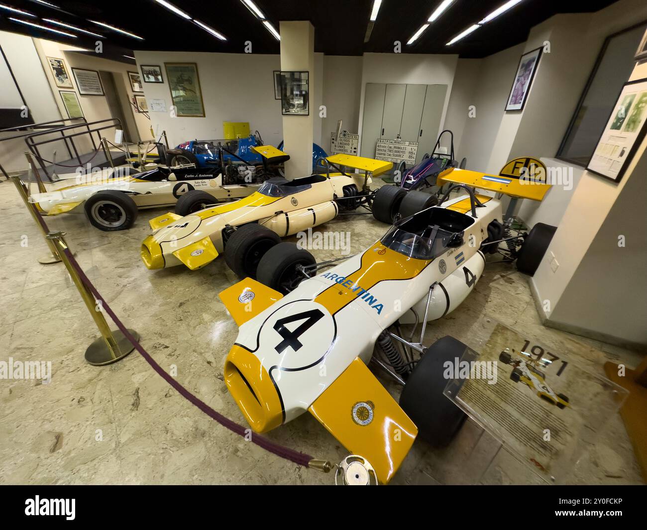 A 1971 Brabham BT36 Formula 2 race car in the Argentine Automobile Club ...