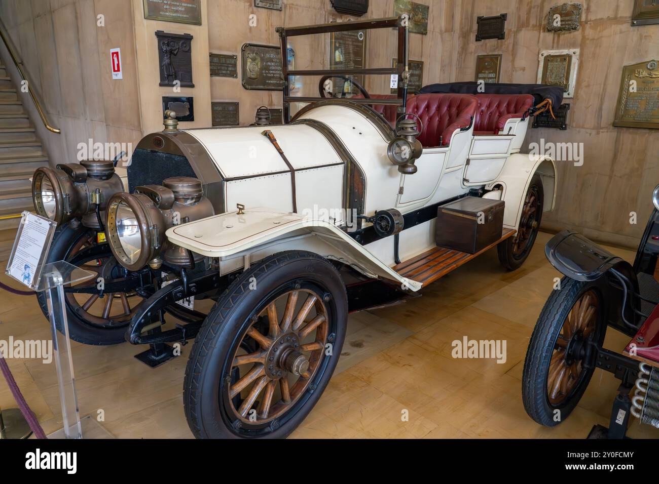 A 1908 Fiat Phaeton Grand Touring car in the Argentine Automobile Club ...
