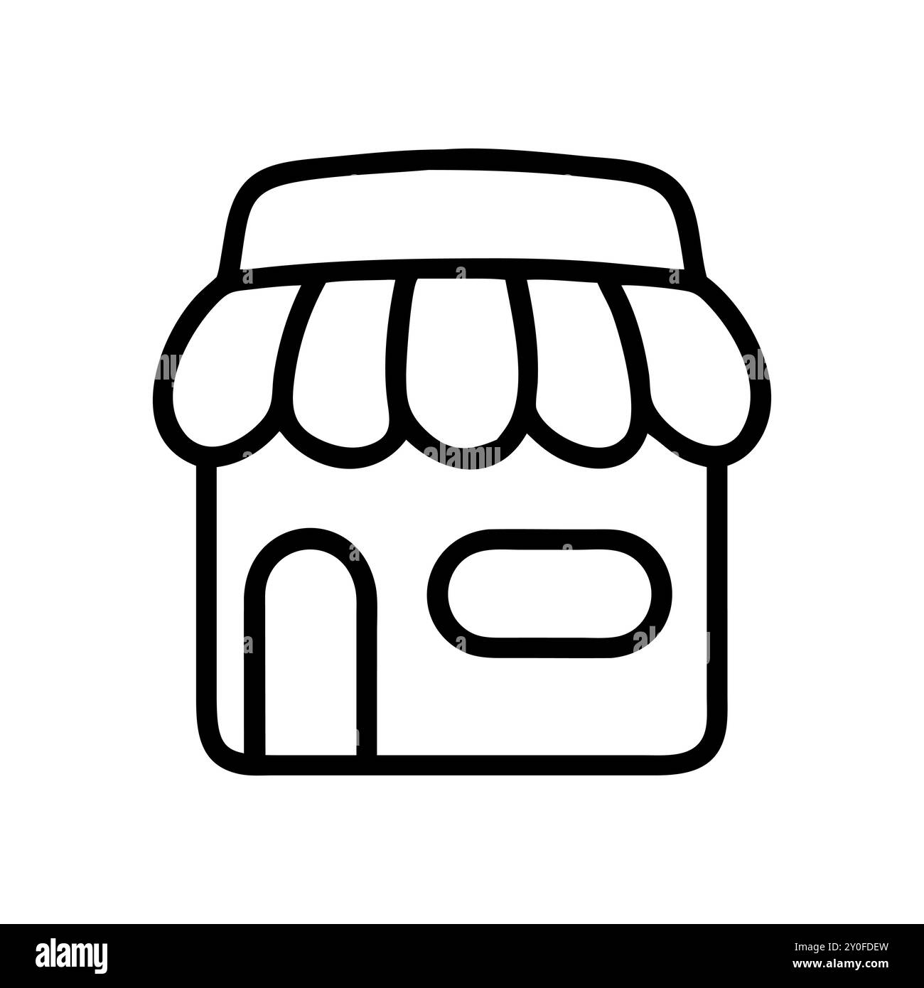 Storefront with awning outline icon Stock Vector Image & Art - Alamy