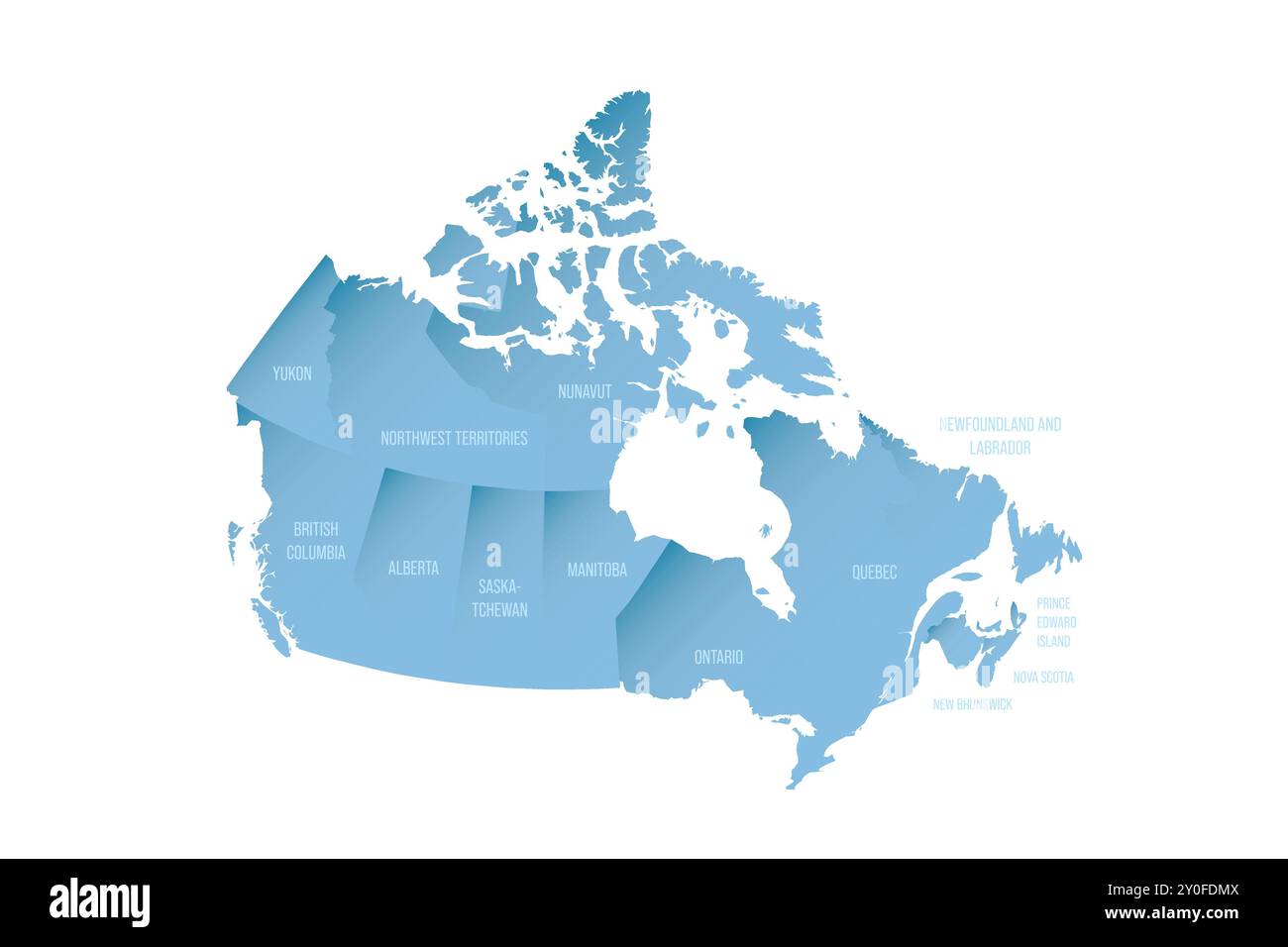 Canada political map of administrative divisions - provinces and ...