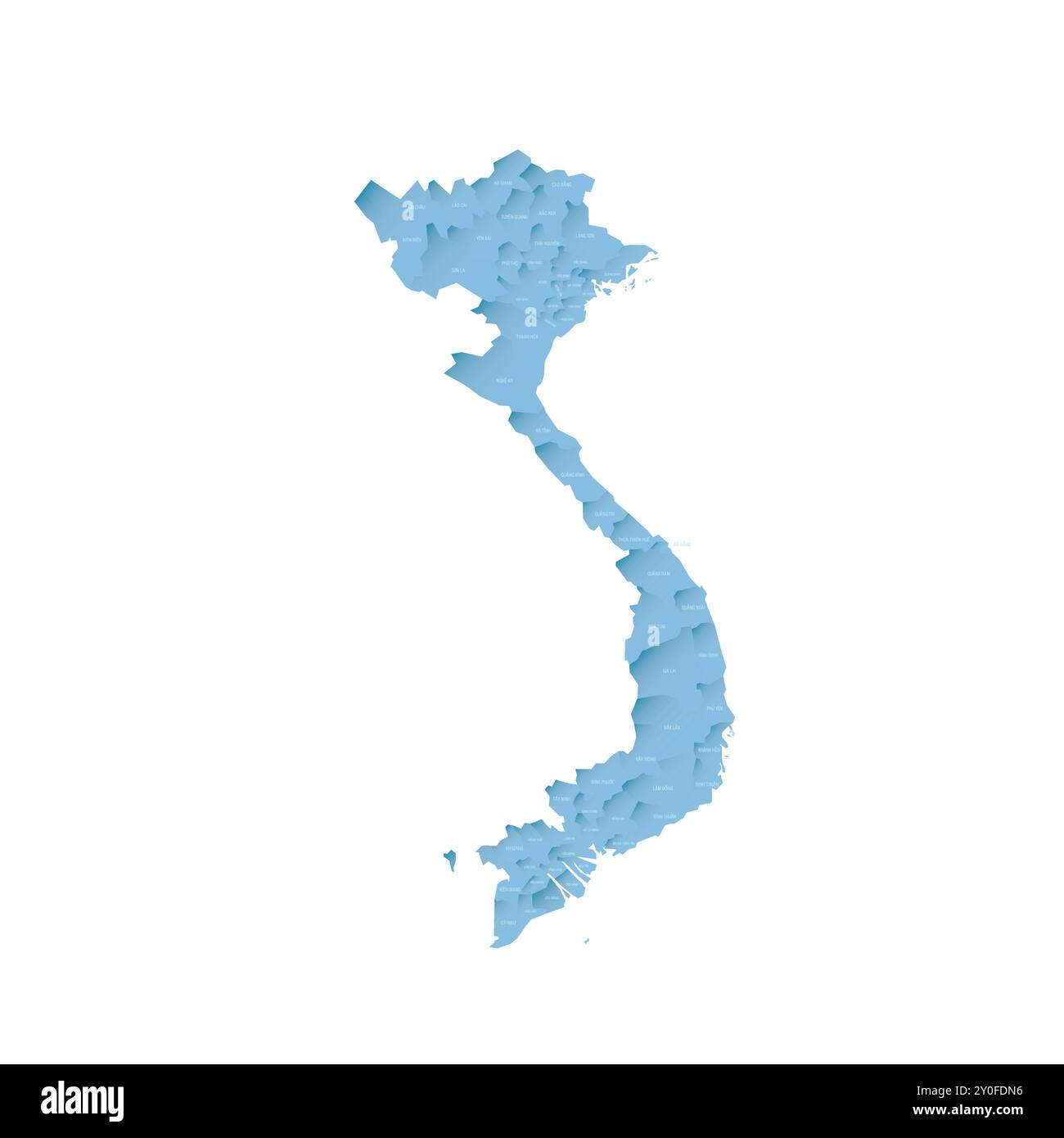 Vietnam political map of administrative divisions - provinces and ...