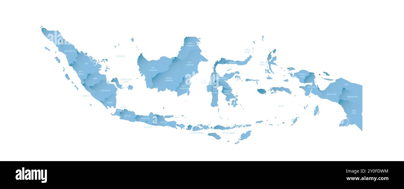 Indonesia political map of administrative divisions - provinces and ...