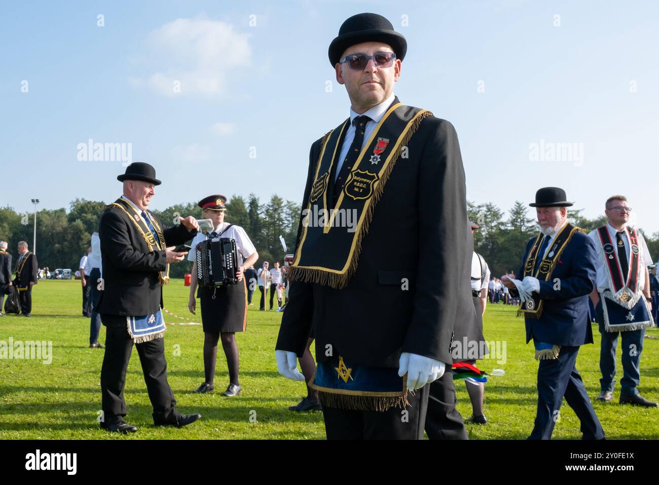Member of Royal Black Institution from Ballymoney on return leg of ...