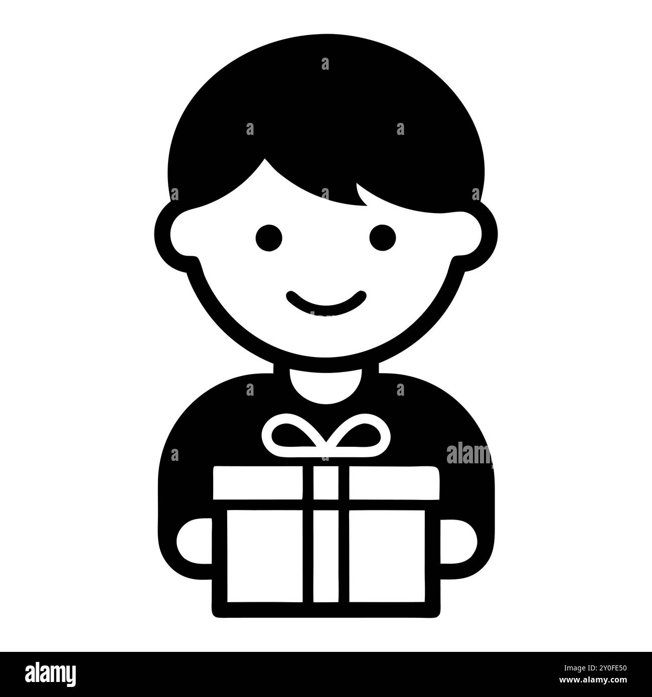 Gift box and children Black and White Stock Photos & Images - Alamy