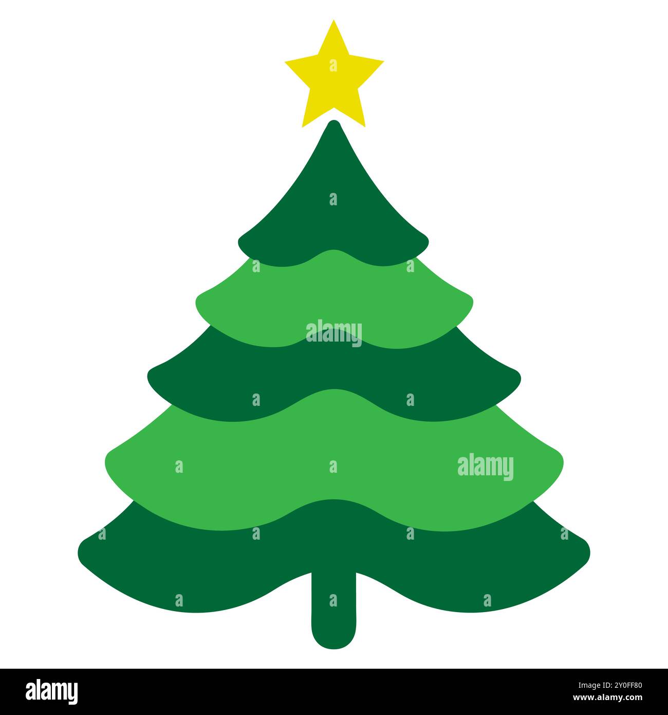 Wavy Christmas tree with star icon Stock Vector Image & Art - Alamy