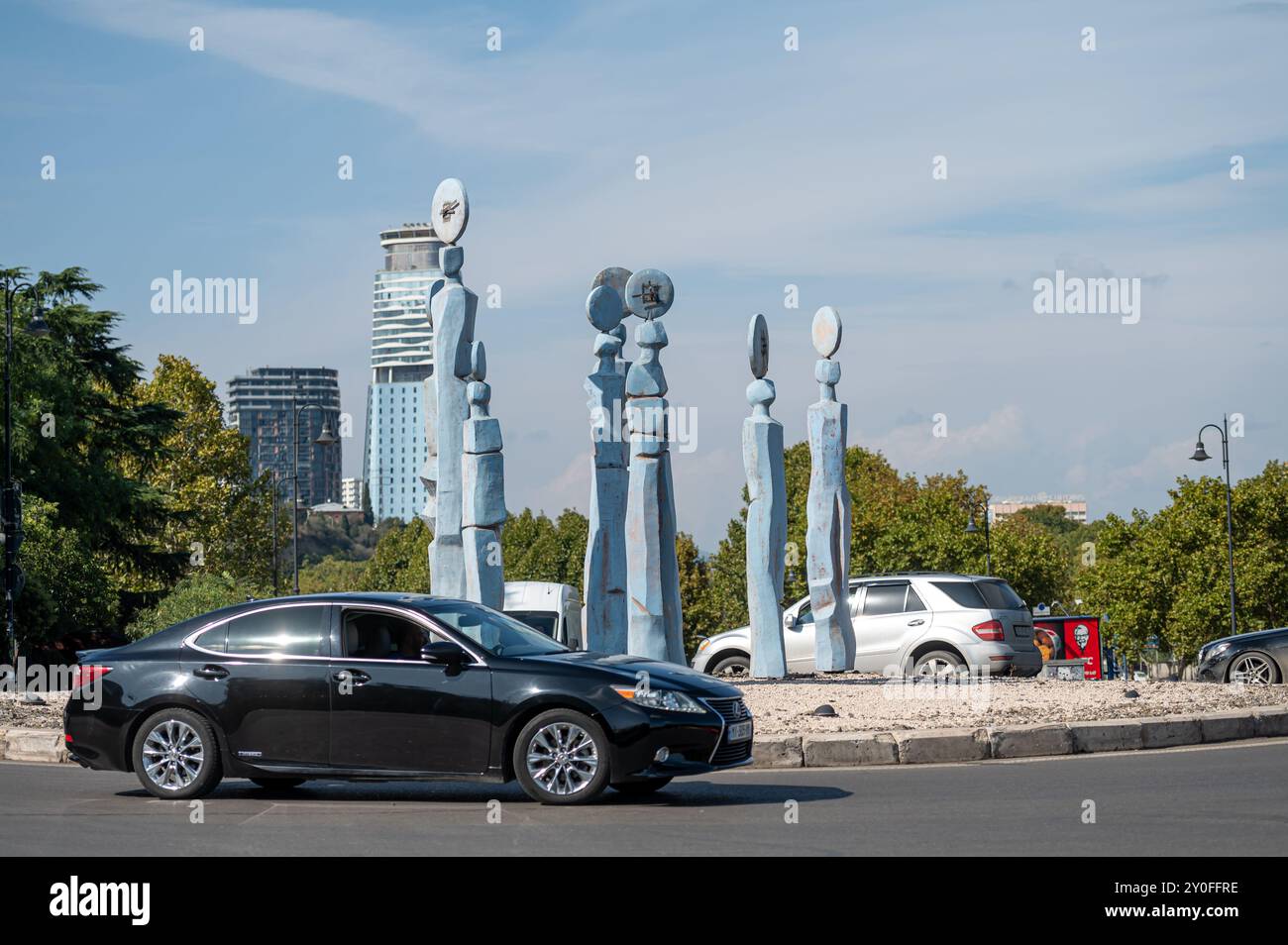 Tbilisi, Georgia - October 6, 2023: The nine-figure Statue of Clocks ...